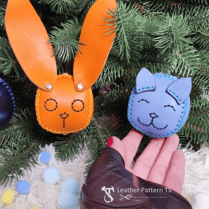 Soft Leather Toy Pattern – Cute Cat & Rabbit Ornaments